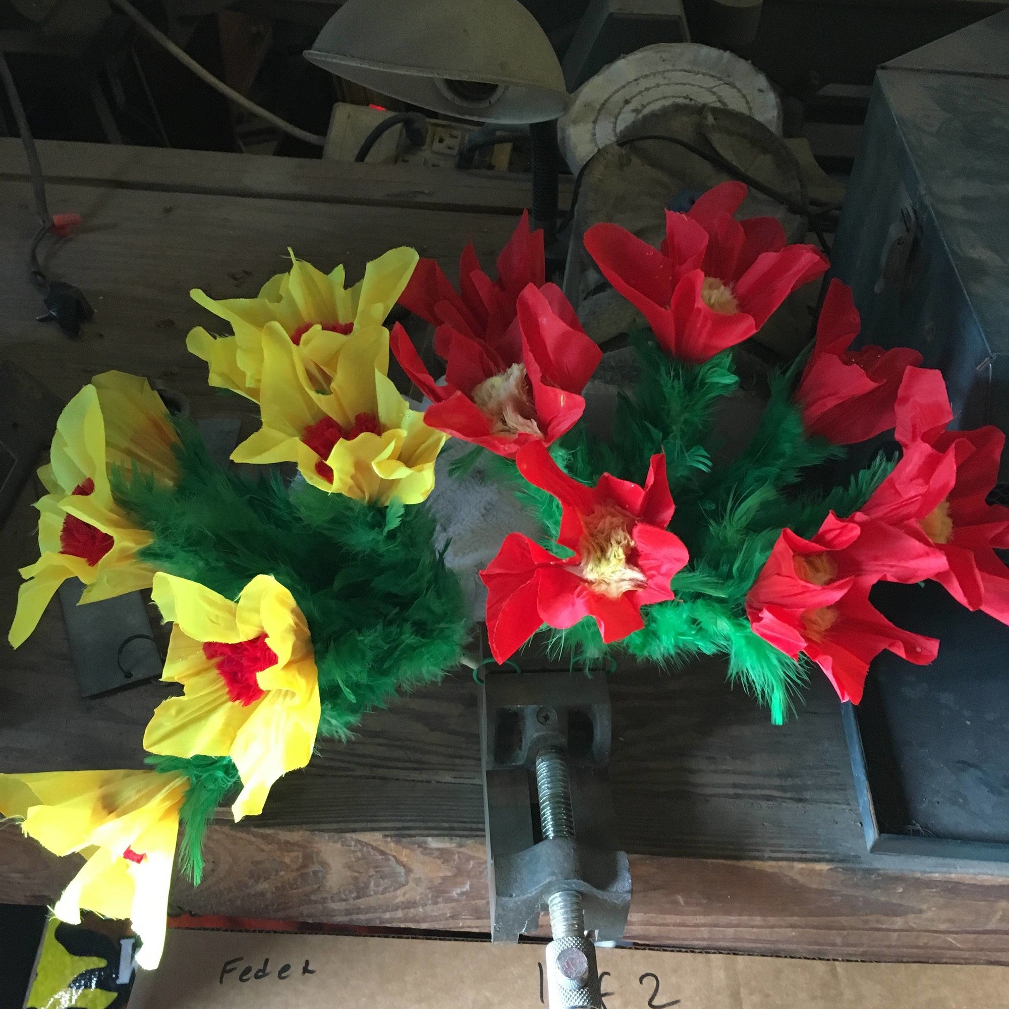 Cloth Production Bouquet- red cloth flowers – Viking Magic